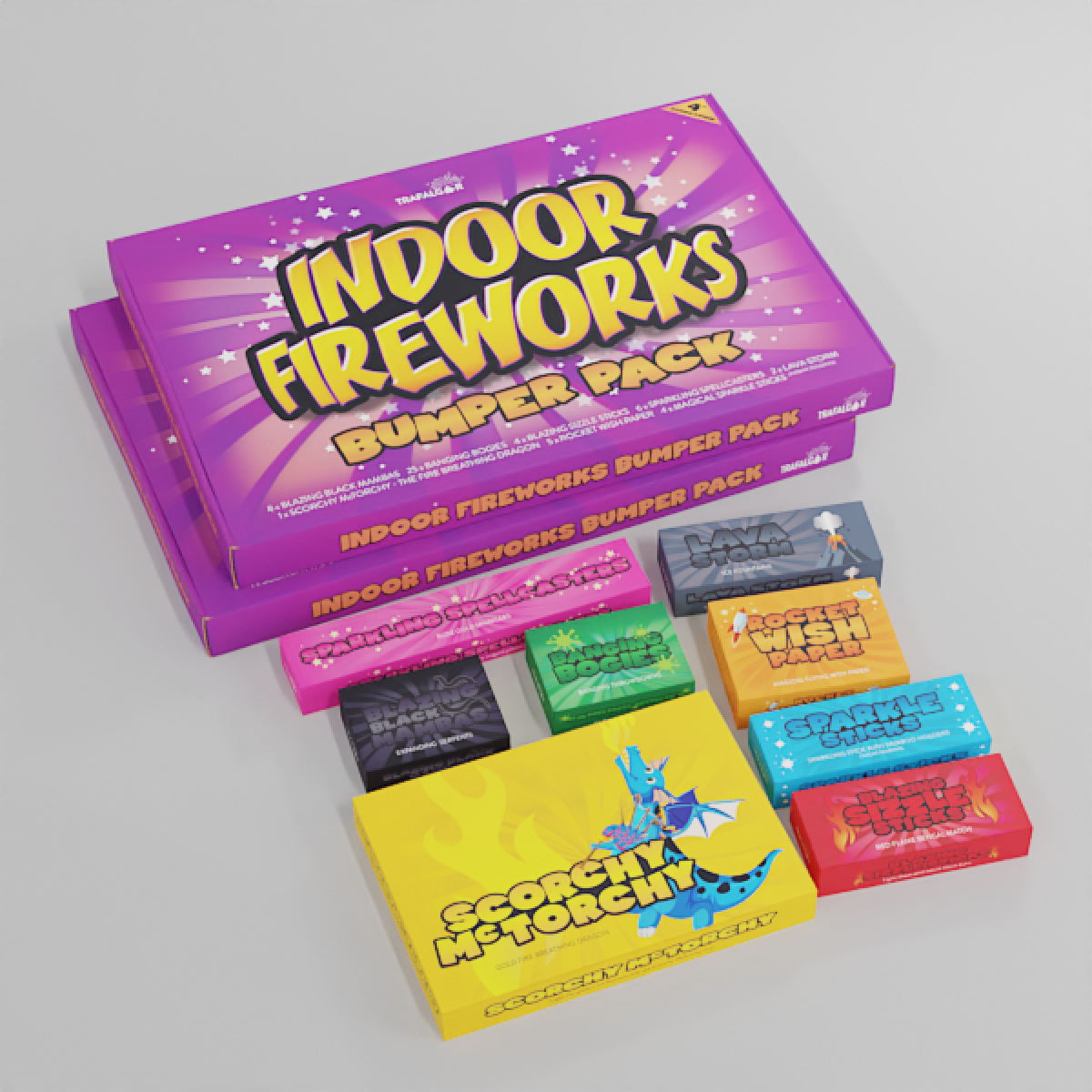 Indoor fireworks, 4th generation, bumper pack, eco-friendly packaging ...